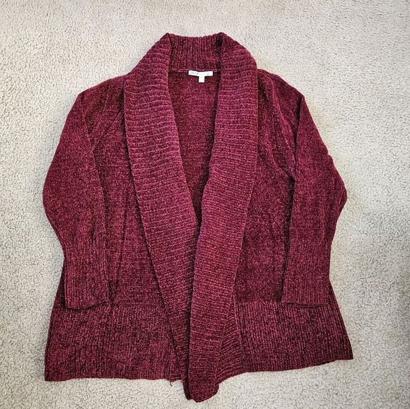 Seven7 | Sweaters | Seven7 Chenille Red Cardigan | Poshmark